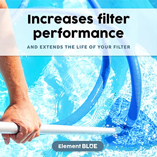 Element Blue - Pool and Spa Clarifier - Clears and Prevents Cloudy Water - for Fountains, Pools, Hot Tubs, and Spas - Fast-Acting Water Clarifier - 32 OZ