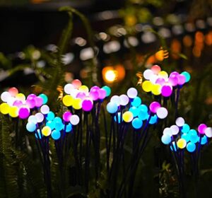 wzuzud 3pcs solar starburst swaying garden light,solar powered firefly lights outdoor waterproof,swaying decorative string lights when the wind blows