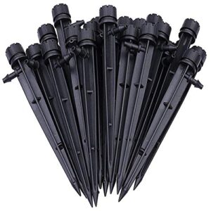 axe sickle set of 100 drip emitters perfect for 4mm / 7mm tube, adjustable 360 degree water flow drip irrigation system for watering system.