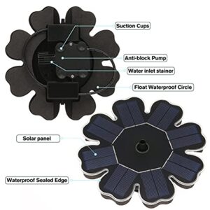 n/a Mini Solar Powered Bird Bath Water Fountain Garden Pool Outdoor Solar Panel Kit Floating Water Pumps