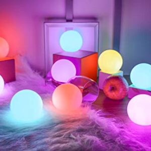 BLUEYE Floating Pool Lights, 3-Inch Rechargeable Orb Light, Remote Control, Inground/Above Ground Pool Accessories,Holiday Display Decoration