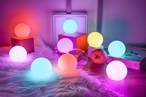 BLUEYE Floating Pool Lights, 3-Inch Rechargeable Orb Light, Remote Control, Inground/Above Ground Pool Accessories,Holiday Display Decoration