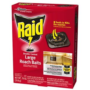 Raid Double Control Large Roach Bait, 8 CT (Pack of 3)