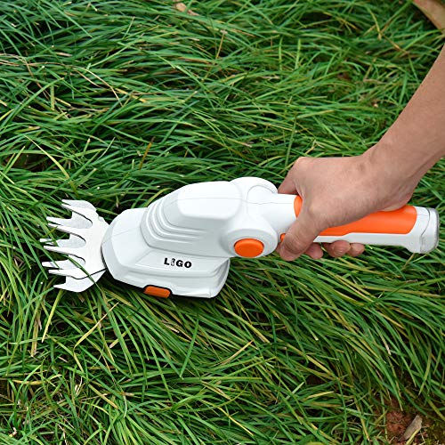 7.2V Hedge Trimmer Battery Powered, Lightweight Cordless Trimmers, 2 in 1 1500mAh Multi-Perspective Adjusted Electric Grass Shears for Garden Ar.N KX7.2VG001(Grass Shear)