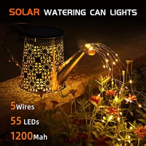 Otdair Solar Watering Can with Lights, Outdoor Garden Decor Waterproof Solar Garden Lights for Outdoor Pathway Yard Lawn Patio Party Decorations Gift for Mom Grandma Birthday