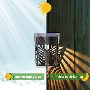 Adv-one Solar Deck Lights,Solar Fence Lights Outdoor Waterproof LED Garden Decorative Lights,Auto ON/Off Fence Post Solar Lights for Post,Yard,Front Door,Patio,Pool,Warm White (4PC)