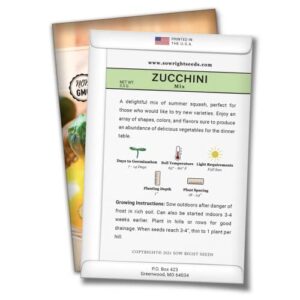 Sow Right Seeds - Zucchini Mix Seed for Planting - Non-GMO Heirloom Packet with Instructions to Plant and Grow an Outdoor Home Vegetable Garden - Vigorous and Productive - Great Gift (2)