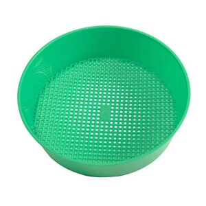 emvanv garden sieve plastic mesh soil sieve mesh screen, plastic garden sieve riddle green for compost soil stone mesh gardening tool, for filtering earth stone