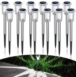 tijnn garden lights-12packs, solar outdoor lighting waterproof lights for garden, patio, lawn, path.