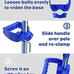 Garden Shovel Handle Attachment, Labor Saving Tool Handle Grip for Back Saver, Work with Garden Shovels, Snow Shovels, Rakes, D Grip Ergonomic Handle Replacement, Blue