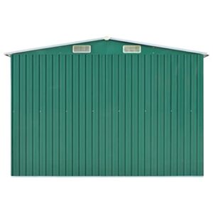 CUMYZO Outdoor Storage Shed,Tool Garden Metal Sheds with Sliding Door,Galvanized Steel Tool Shed House,Waterproof Tool Shed, Backyard Shed 101.2"x389.8"x71.3"(WxDxH)