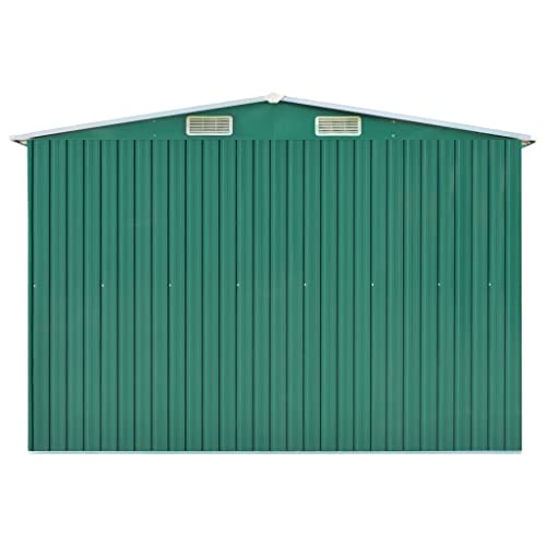 CUMYZO Outdoor Storage Shed,Tool Garden Metal Sheds with Sliding Door,Galvanized Steel Tool Shed House,Waterproof Tool Shed, Backyard Shed 101.2"x389.8"x71.3"(WxDxH)