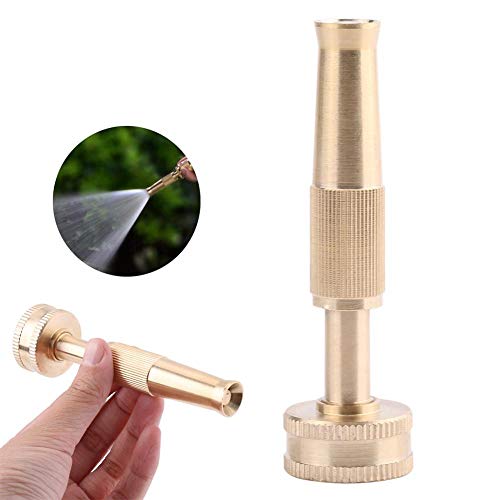 Spray Nozzle, Adjustable Brass High Pressure Garden Hose Sprayer 1 Male Connector Water Head Washer,for Watering Plants Lawn Washing Car Pets Dripper Irrigation Drip Car