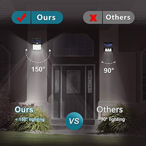 SEZAC Solar Lights Outdoor, [6 Pack/3 Modes/50LED] Motion Sensor Security Lights Solar Security Lights IP 65 Wireless Waterproof Outdoor Lights for Garden Patio Yard Deck Garage Fence Pool