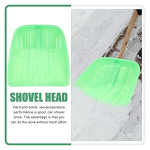 Zerodeko Metal Pooper Scooper Ice Snow Shovel Head Replacement Ice Remover Snow Remove Attachment Head Snow Removal for Gardening Cleaning Garden Beach Ash Shovel