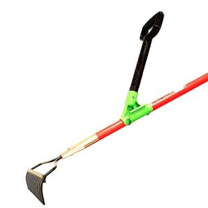 the rah handle! a universal ergonomic back saving lefty or righty, secondary handle for snow shovels, rakes, and other gardening or construction tools.