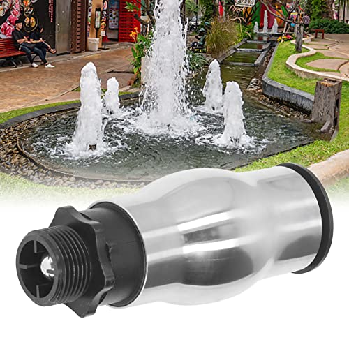 304 Stainless Steel Fountain Nozzle, Water Spray Head G1 Male Thread Frothy Foam Jet Fountain Nozzle for Garden Pond Lake Landscaping Use