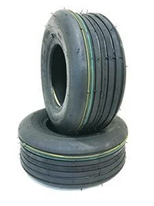 two 13×5.00-6 13/500-6 smooth rib 4 ply lawn mower garden tractor tires