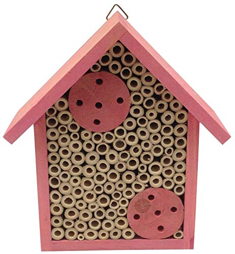 Rose Pink and Green Mason Bee House for The Garden Bundle - Lifetime Replacement Guarantee