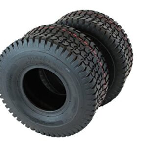 (Set of 2) 15x6.00-6 4 PLY TURF TIRES FOR LAWN & GARDEN ATW-001