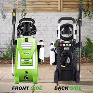 Mrliance Electric Pressure Washer 2.9GPM 1800W 5 Spray Tips+Soap Bottle, Power Washer Cleaner for Fences, Patios, Cars,