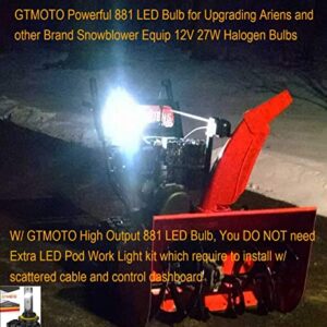 GTMOTO for Polaris Sportsman 400 450 500 550 570 600 700 800 850 1000 High Beam Headlight Pod, 6000K Cool White 4010253 Bulb, Powerful 886 Polaris ATV LED Kit, 1-Pack