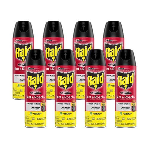 Raid Ant & Roach Killer Lemon Scent 1.09 Pound (Pack of 8)