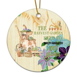 Ornaments for Christmas The Dog Pet Owner Harvest Garden Seeds & Saplings Quality Quaranteed Organic Bulbs Plant Tree Hanging Accents New Home Ornament Ceramic Keepsake Funny Christmas Decor for Livin