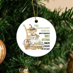 Memorial Pendant Christmas Ornaments The Dog Pet Owner Vegetables And Flowers Harvest Garden Organic Bulbs Seeds & Saplings Christmas Keepsake Pendant Decorations Ornament Gifts Hanging Ornament for C