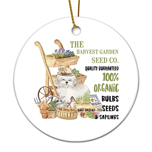 Memorial Pendant Christmas Ornaments The Dog Pet Owner Vegetables And Flowers Harvest Garden Organic Bulbs Seeds & Saplings Christmas Keepsake Pendant Decorations Ornament Gifts Hanging Ornament for C