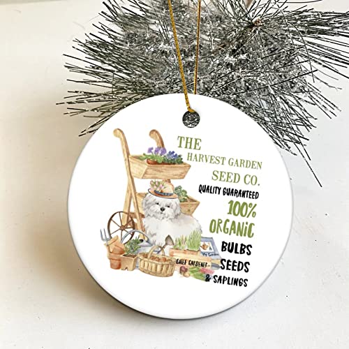 Memorial Pendant Christmas Ornaments The Dog Pet Owner Vegetables And Flowers Harvest Garden Organic Bulbs Seeds & Saplings Christmas Keepsake Pendant Decorations Ornament Gifts Hanging Ornament for C