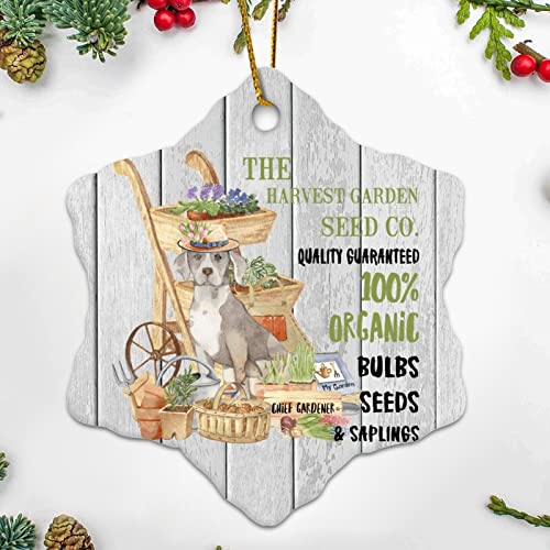 Memorial Pendant Christmas Ornaments Seeds & Saplings The Harvest Garden Dog Pet Owner Vegetables And Flowers Organic Bulbs Christmas Keepsake Pendant Decorations Ornament Gifts Hanging Ornament for C