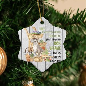 Memorial Pendant Christmas Ornaments Seeds & Saplings The Harvest Garden Dog Pet Owner Vegetables And Flowers Organic Bulbs Christmas Keepsake Pendant Decorations Ornament Gifts Hanging Ornament for C