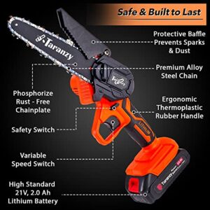 Mini Chainsaw 6 Inch Cordless, Super Powerful Taranzy Mini Chain Saw, Mini Chainsaw Cordless Chainsaw, Electric Chainsaw Cordless Battery Chainsaw, Handheld Electric Saw, Wood Cutting Tree Trimming