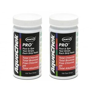 aquachek 511710-02 pro 5-in-1 swimming pool test strips, 2-pack