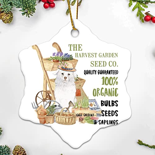 Memorial Pendant Christmas Ornaments Seeds & Saplings The Harvest Garden Dog Pet Owner Vegetables And Flowers Organic Bulbs Christmas Keepsake Pendant Decorations Ornament Gifts Hanging Ornament for C