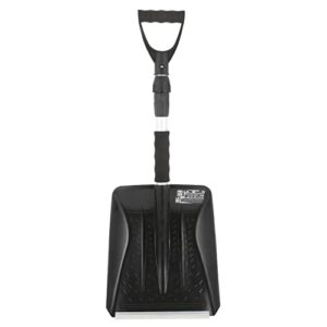 yardwe multitools retractable snow shovel aluminum alloy snow shovel with d- grip handle large snowboard shovel for outdoor garden patio lawn black ar multitool