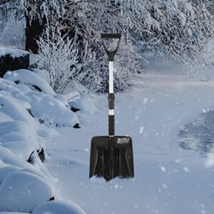 Yardwe Multitools Retractable Snow Shovel Aluminum Alloy Snow Shovel with D- Grip Handle Large Snowboard Shovel for Outdoor Garden Patio Lawn Black Ar Multitool