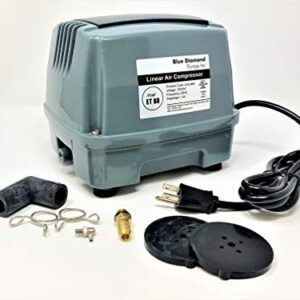 Blue Diamond ET80+ Plus - Septic or Pond Linear Diaphragm Air Pump with Free Additional Air Filter