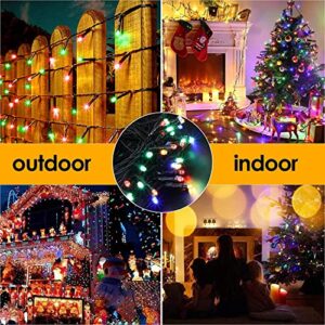 Solar String Lights 480 LED 171Ft 8 Modes Christmas Lights Outdoor, Waterproof Solar Powered Christmas Holiday Decorations Solar Twinkle Lights for Patio Garden Tree Fence Yard Party, Multi