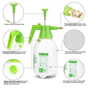 Bamjour 2L Capacity Manual Pressurized Water Sprayer Spray Gun Sprinkler Tool Garden Lawn Plant Thicken Body Design