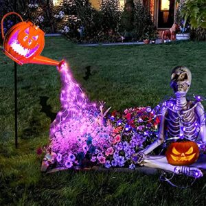 morestar solar halloween decorations pumpkin lanterns watering can lights,jack-o-lantern light up solar garden outdoor decorative waterfall lights,halloween gifts yard signs pumpkins for patio lawn