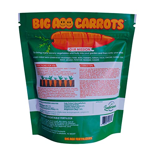 Big A Carrot Fertilizer and Root Vegetable Fertilizers – 13.5oz Premium Fertilizer for Vegetable Garden – Organic Plant Food for Indoor and Outdoor Plants – Nutritious Organic Fertilizer for Fruits, Vegetables