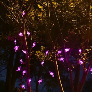 ENSHUI Solar String Lights Outdoor Waterproof 60 LED 35.6ft Pink Flamingo Garden Lights 8 Lighting Modes Fairy Lights String Deck Patio Porch Christmas Decoration (Flamingo)