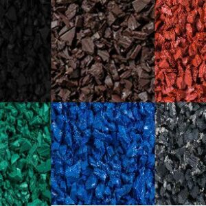 Playsafer Rubber Mulch Nuggets Protective Flooring for Playgrounds, Swing-Sets, Play Areas, and Landscaping (40 LBS - 1.55 CU. FT., Blue)