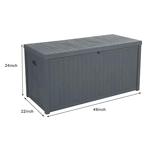 Container Indoor Outdoor Storage Shed Bin Organizer Box All Weather UV, Entryway Chest Garden Backyard Patio Pool Deck