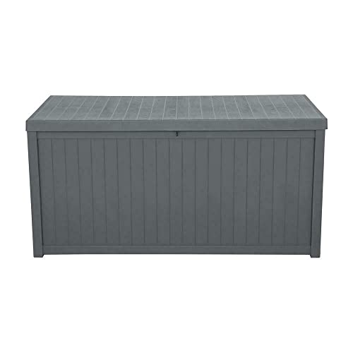 Container Indoor Outdoor Storage Shed Bin Organizer Box All Weather UV, Entryway Chest Garden Backyard Patio Pool Deck