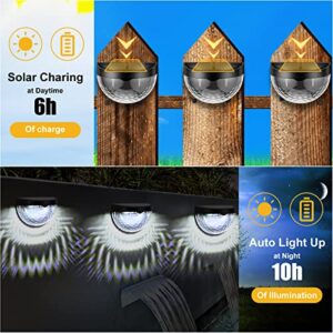 12 Pcs Solar Fence Lights Wall Mount Decorative Deck Lighting Solar Deck Lights Solar Lights Outdoor Waterproof LED Outdoor Lights for Garden Fence Yard Patio Garage