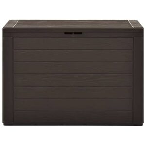 KTHLBRH 【Fast Shipping】 Outdoor Rattan Storage Box, All Weather Deck Box for Patio Furniture Storage, Outdoor Toys and More Patio Storage Box Brown 30.7"x17.3"x21.7"