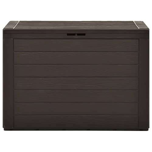 KTHLBRH 【Fast Shipping】 Outdoor Rattan Storage Box, All Weather Deck Box for Patio Furniture Storage, Outdoor Toys and More Patio Storage Box Brown 30.7"x17.3"x21.7"